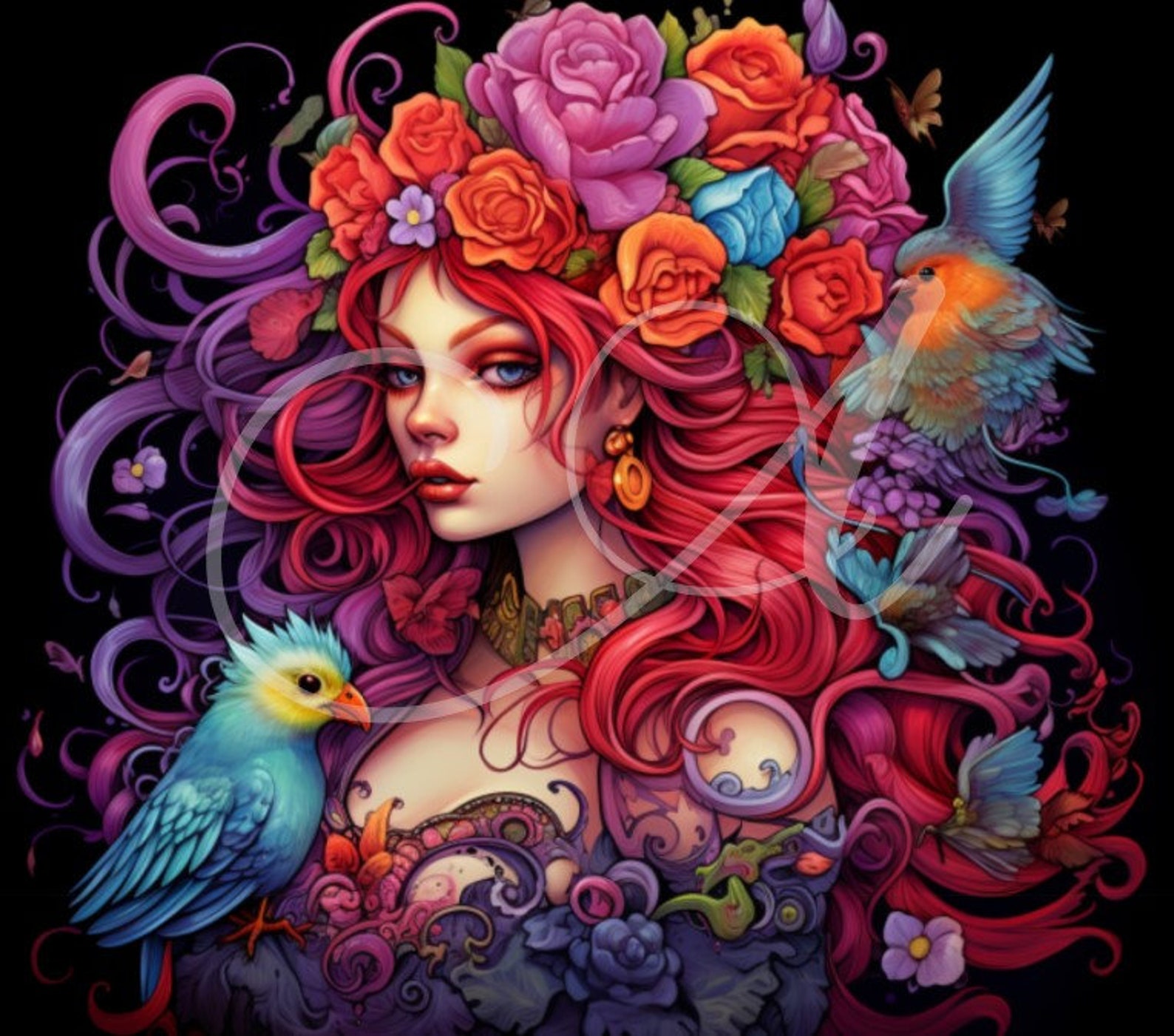Goddess in Beautiful Colors, Colorful 20 Oz Skinny Tumbler Sublimation ...