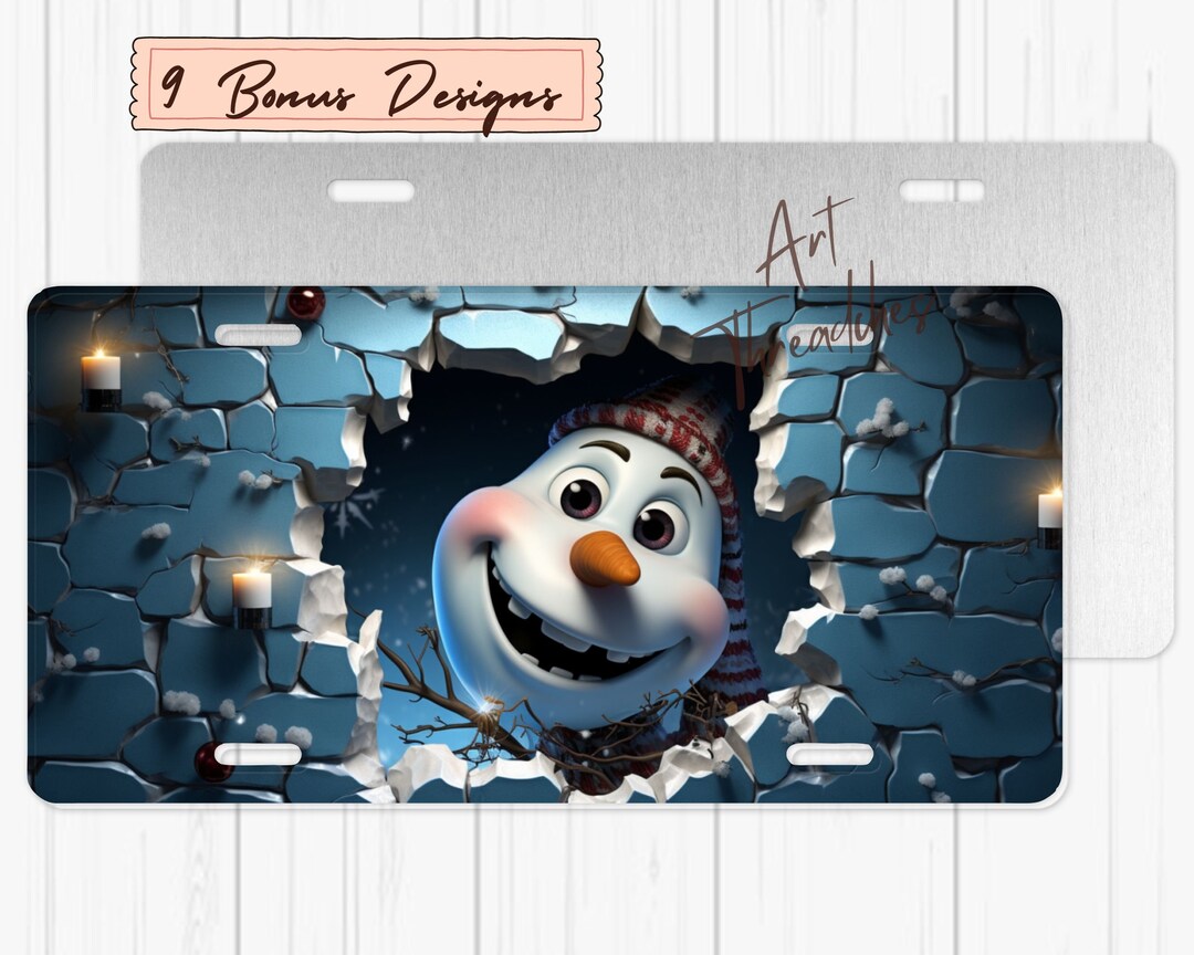 Christmas License Plate Sublimation Design Digital Download PNG Instant ...