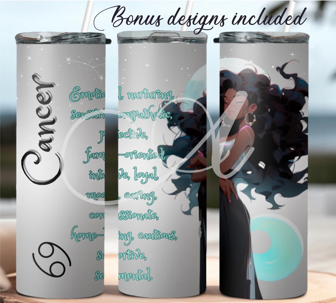 Cancer. Astrology Anime Girl Design, 20 Oz Skinny Tumbler Wrap, Anime ...