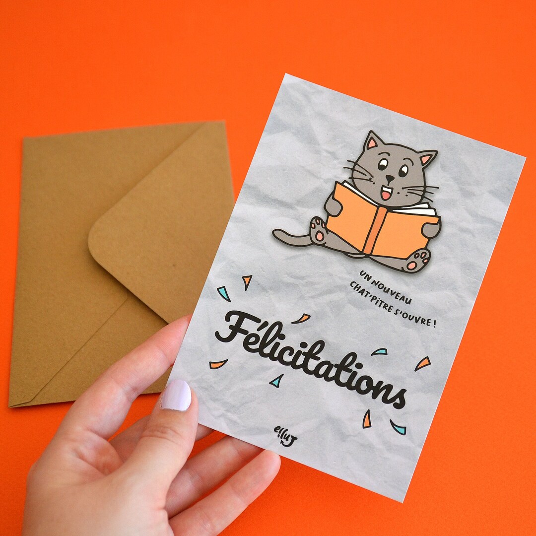 Congratulations Greeting Card A New Chat'pitre Opens - Etsy
