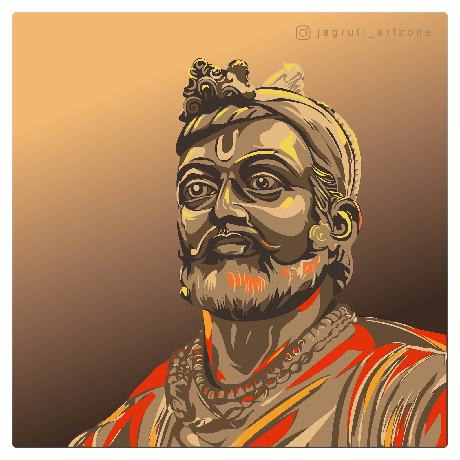 Sambhaji Maharaj Vector Art, Historical Indian Warrior Illustration ...