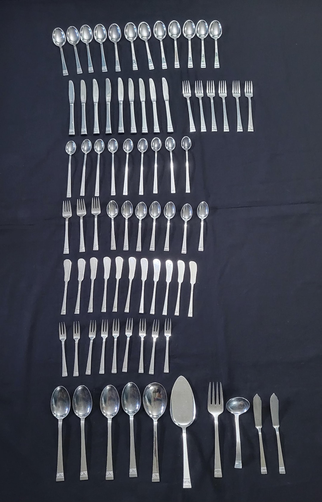 Vtg Stainless Steel Japan Flatware Set of 76 # ...
