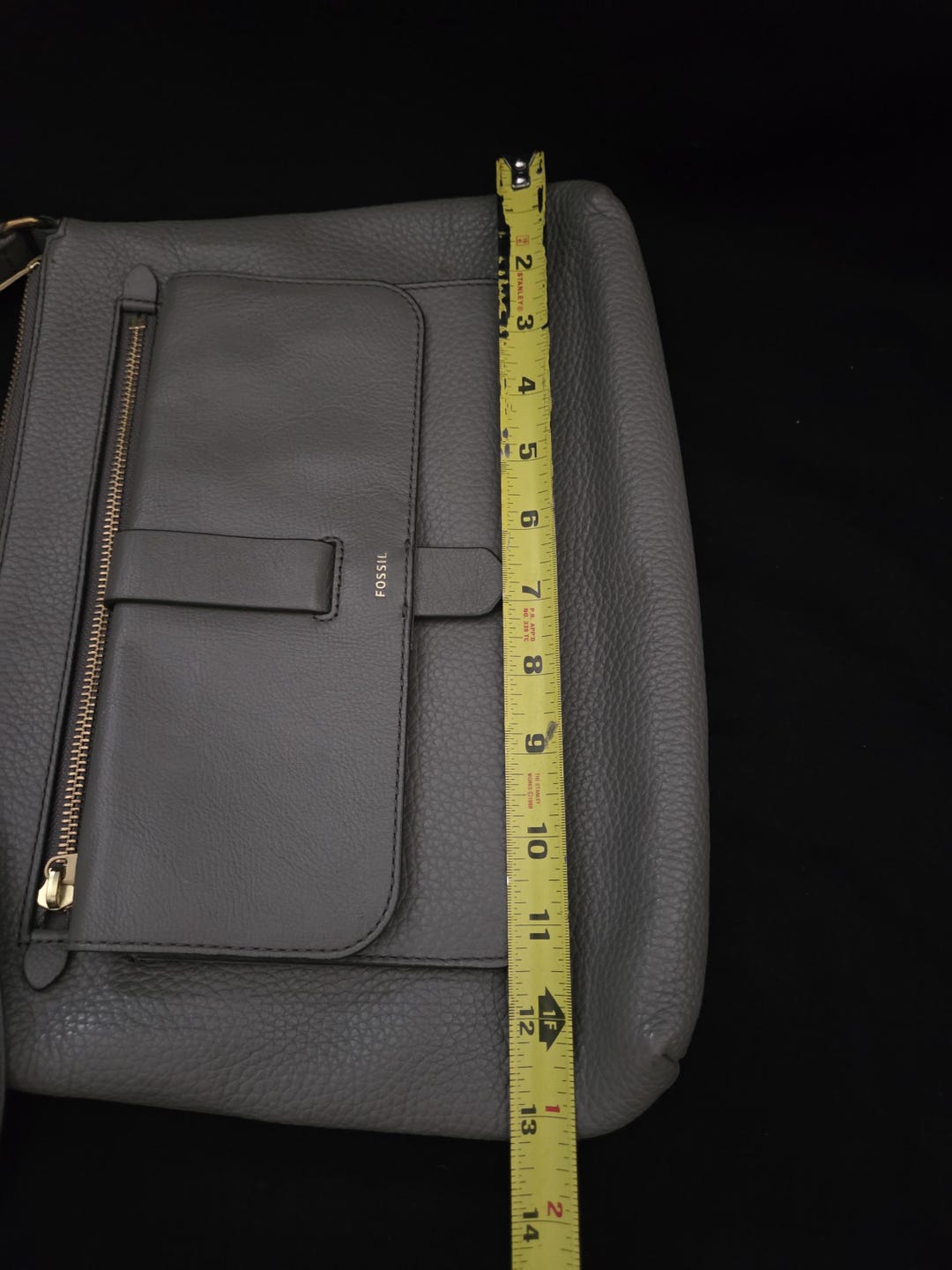 Fossil Kinley Adjustable Crossbody Purse, Handbag Smokey Gray Pebbled ...