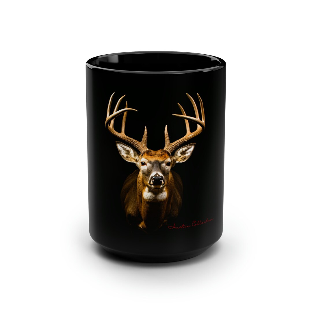 Mug 10 Point Buck Coffee Mug: Deer Hunter Gift, Black 15oz - Etsy