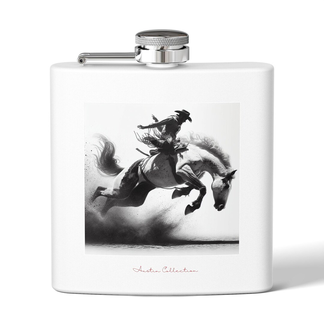 Flask Cowboy Vintage Stainless Steel Flask, 6oz, Perfect Gift for ...