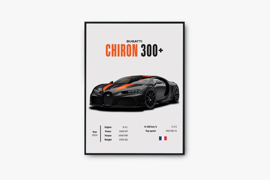 Bugatti Chiron Poster, Bugatti Poster, Supercar Wall Art, Car Poster ...