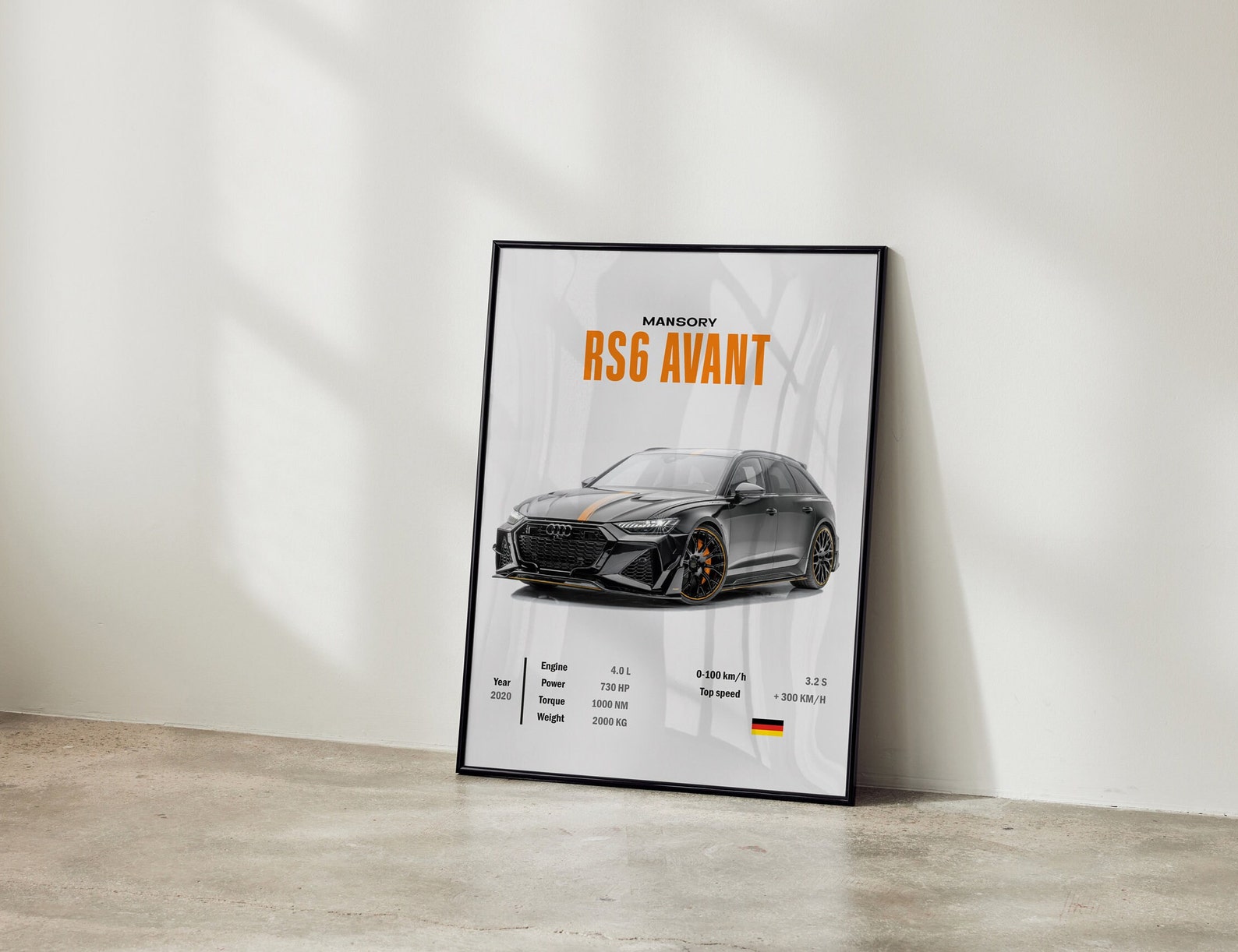 Audi RS6 Poster, Mansory Poster, Supercar Wall Art, Car Poster for Boy ...