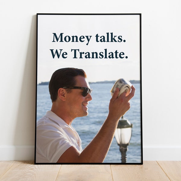 Money Talks We Translate Print - Etsy