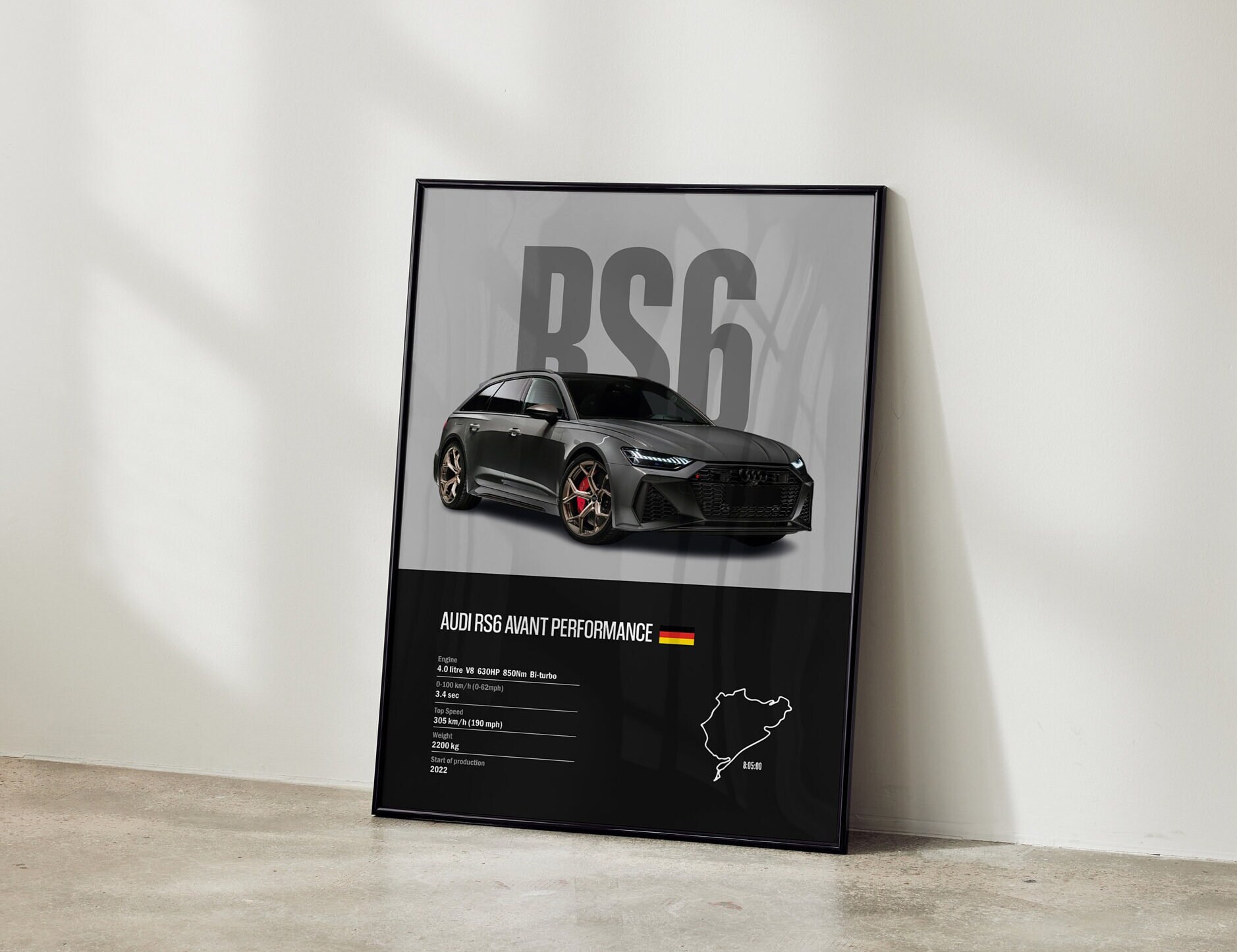 Audi RS6 Poster Audi Poster Supercar Wall Art Car Poster - Etsy