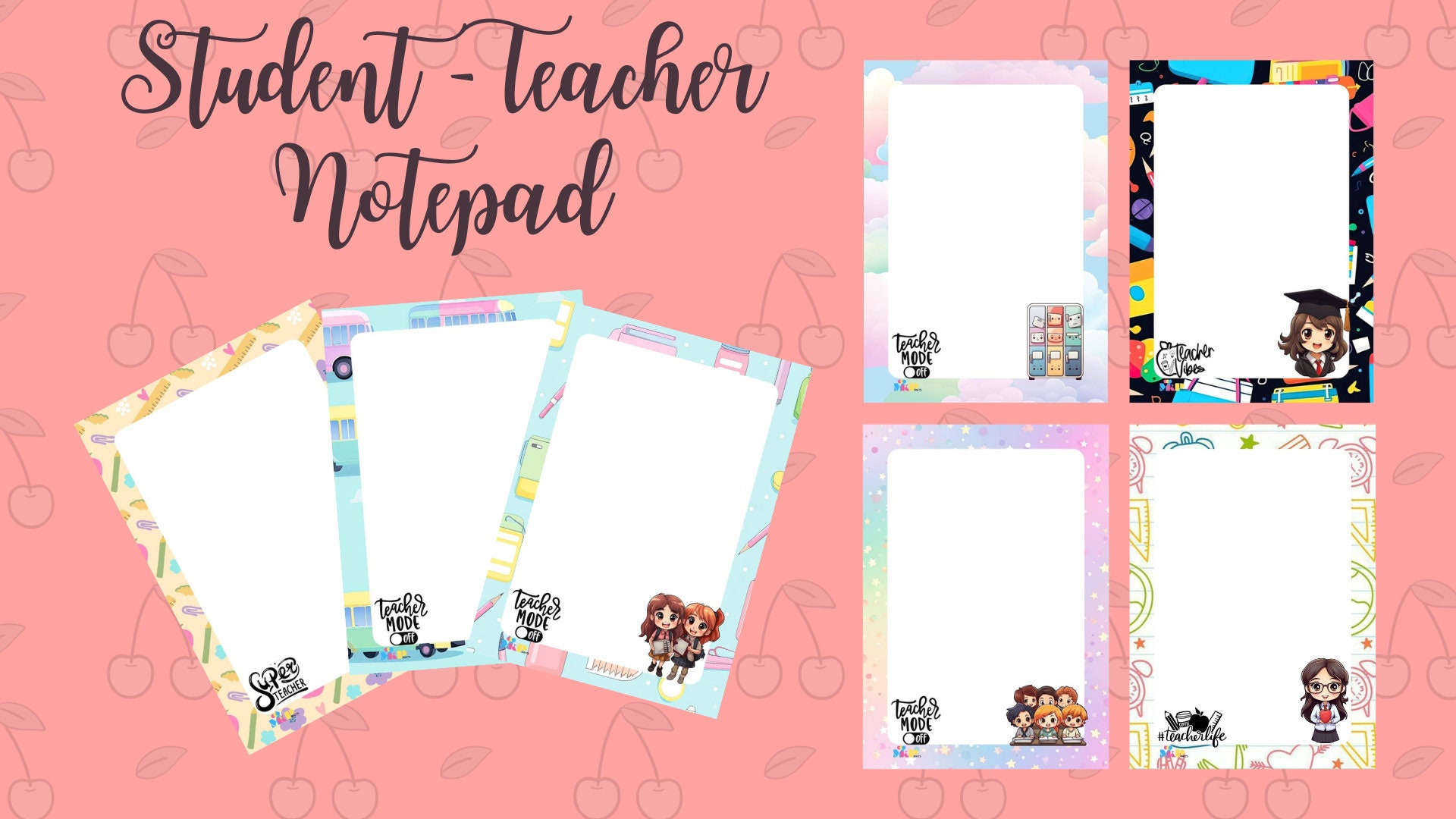 Printable Teacher Notepad, Notepad Template, Gift for Teacher, Teacher ...