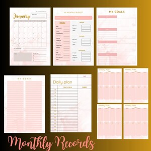 Editable & Printable Ultimate Planner, Personal Planner, Daily Weekly ...
