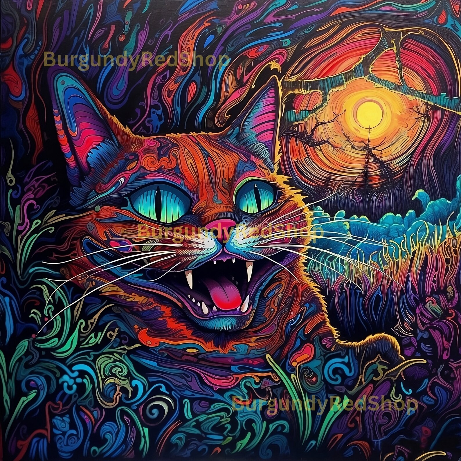 Psychedelic Artwork Neon Colors PNG Bundle High Quality Psychedelic ...