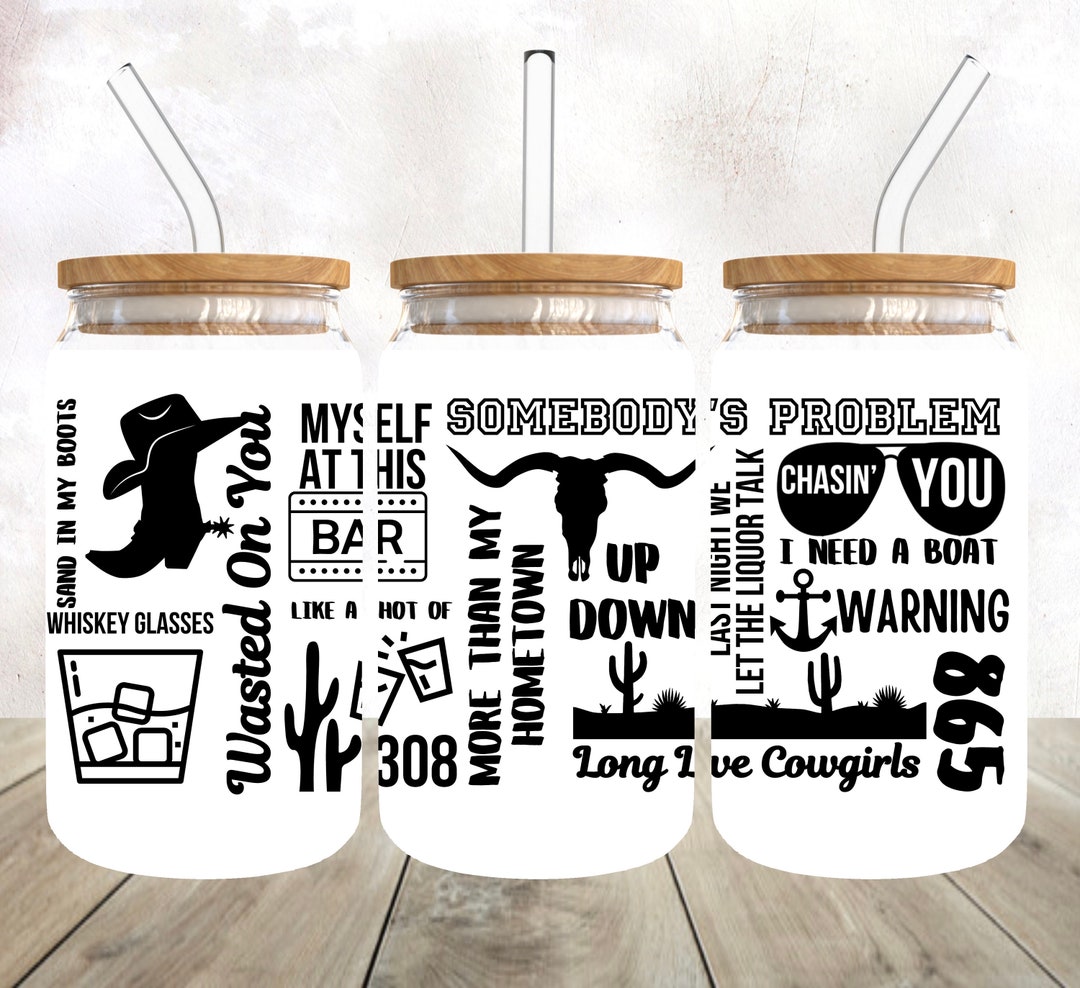 Morgan Wallen Glass Wallen Cup Frosted Glass Libbey Glass Gift for Her ...