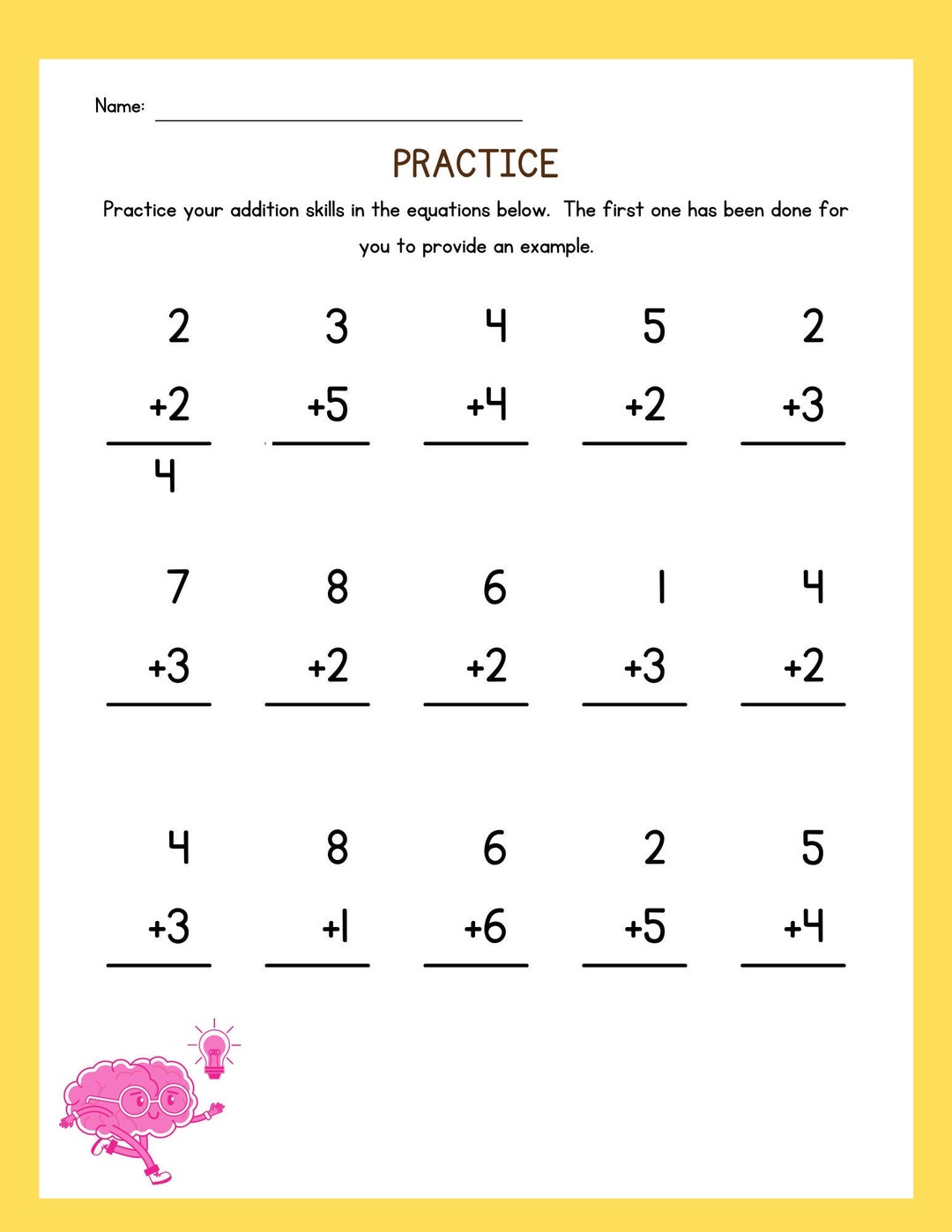 5 Addition Worksheets - Etsy