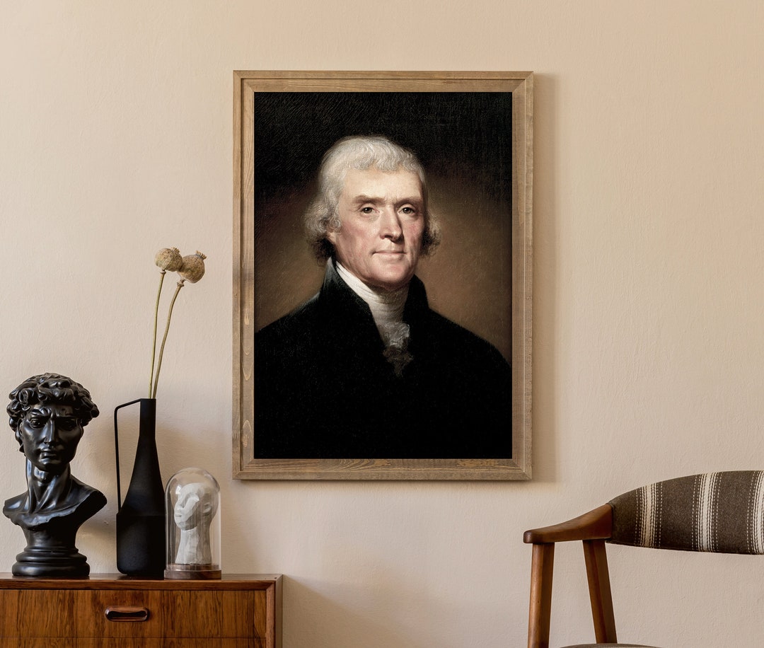 Thomas Jefferson Portrait Founding Fathers America President Printable ...