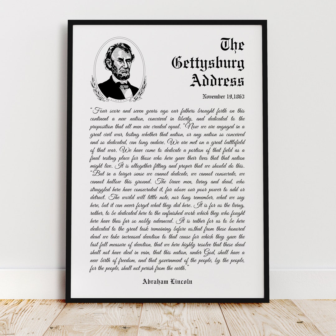 The Gettysburg Address | Abraham Lincoln | USA Patriotic Military ...