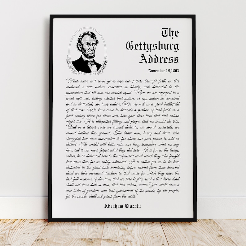 The Gettysburg Address | Abraham Lincoln | USA Patriotic Military ...