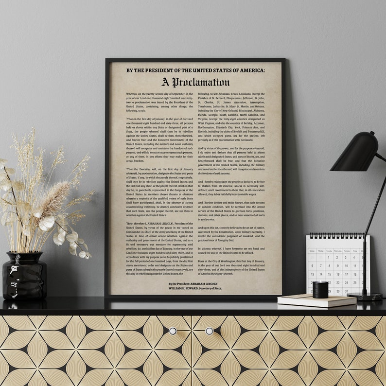 Emancipation Proclamation Print | Abraham Lincoln, US History (digital ...