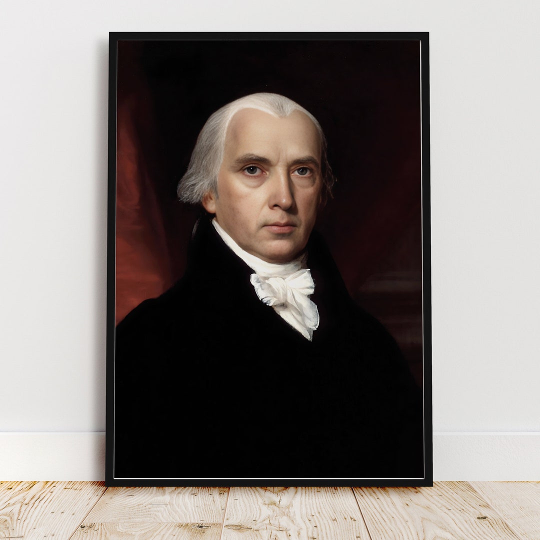 James Madison Portrait | America President | Founding Fathers | Vintage ...