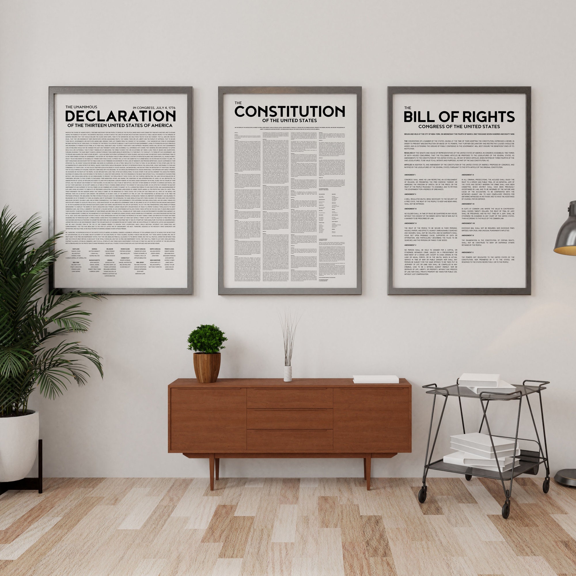 Founding Documents Art Prints | Declaration, Constitution, Bill of ...