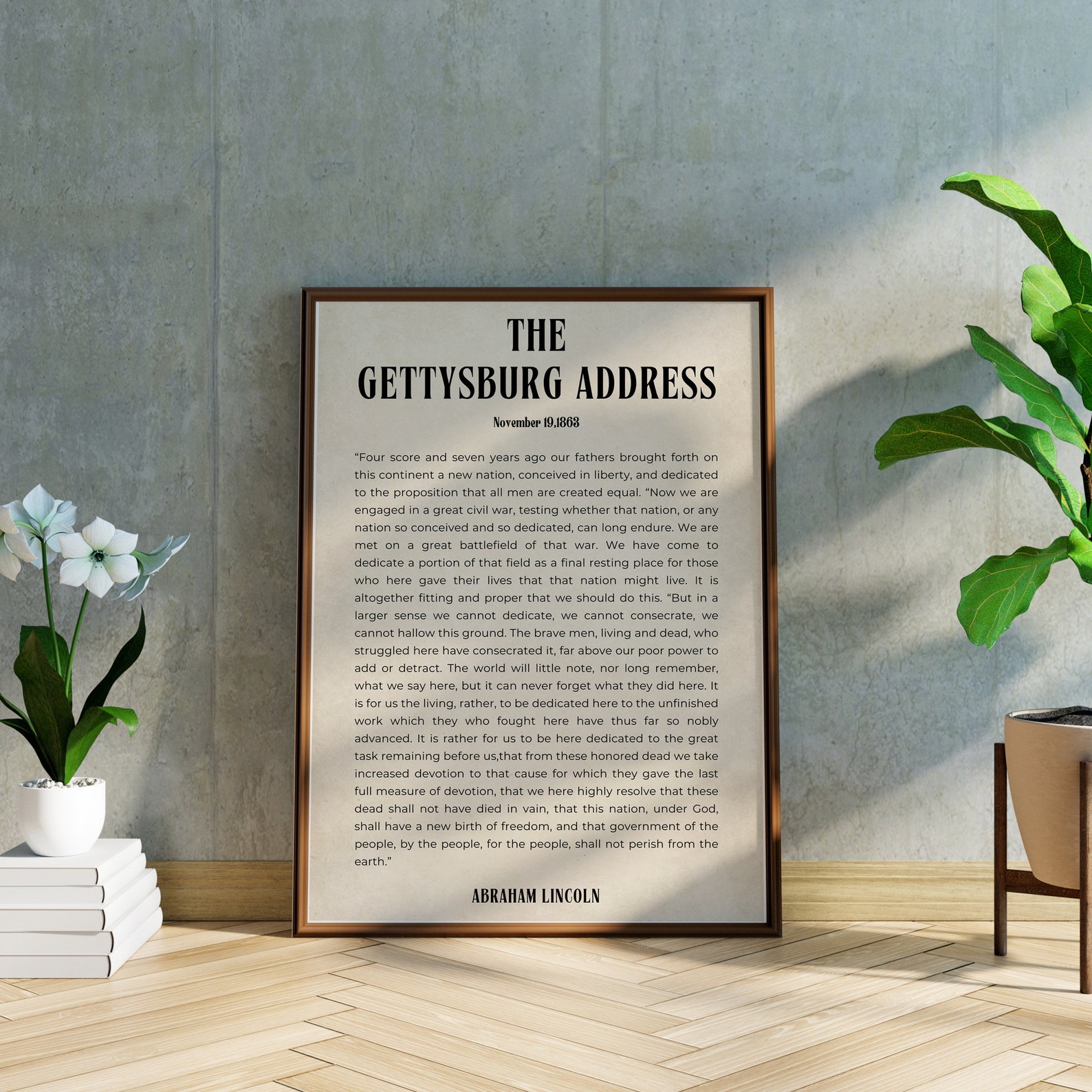 The Gettysburg Address | Abraham Lincoln | USA Patriotic Military ...