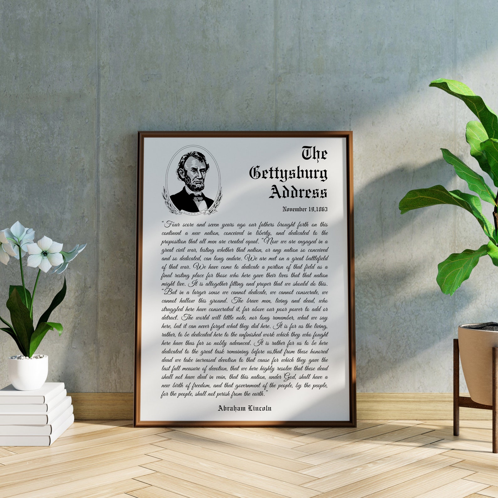 The Gettysburg Address | Abraham Lincoln | USA Patriotic Military ...