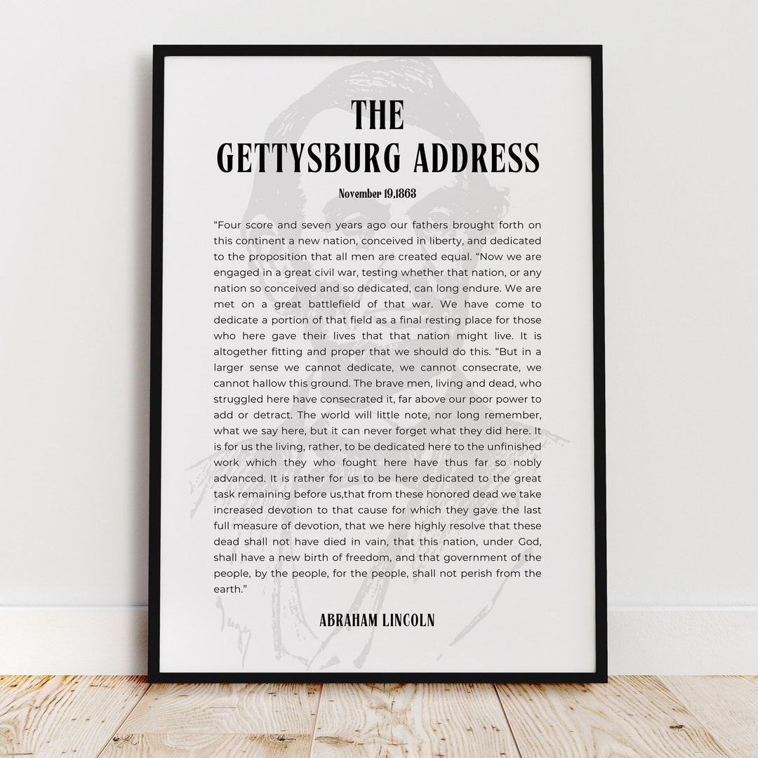 The Gettysburg Address | Abraham Lincoln | USA Patriotic Military ...