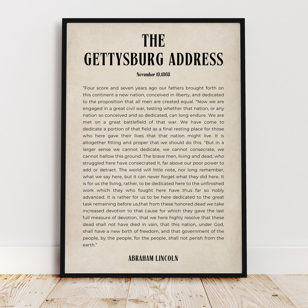 The Gettysburg Address | Abraham Lincoln | USA Patriotic Military ...
