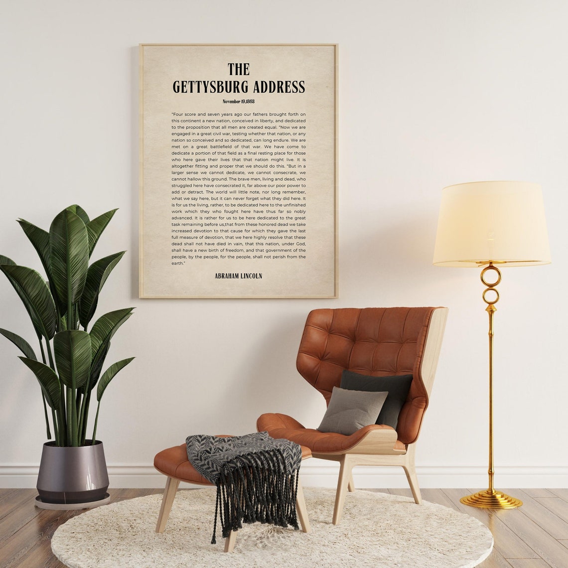 The Gettysburg Address Abraham Lincoln USA Patriotic Military Printable ...