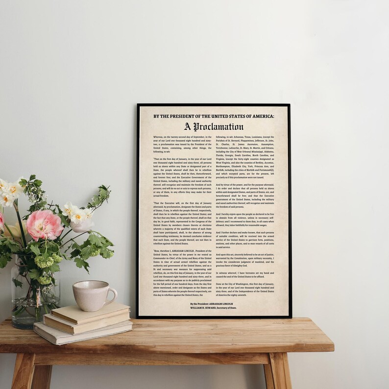 The Emancipation Proclamation of the Unites States | 4th of July ...