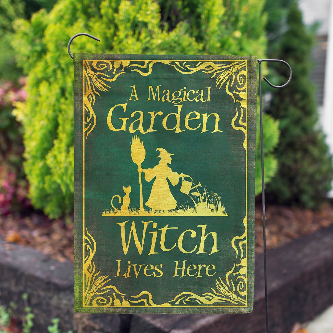Funny Halloween Flag, Halloween Witch Garden Flag, Halloween Witch Flag ...