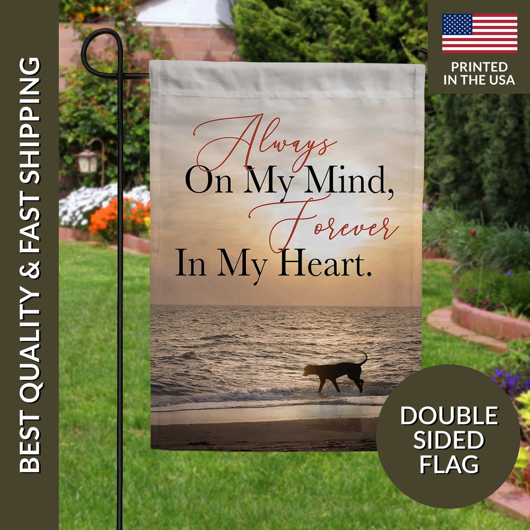 Dog Memorial Flag, Pet Dog Memorial Garden Flag, Pet Memorial Flag, in ...