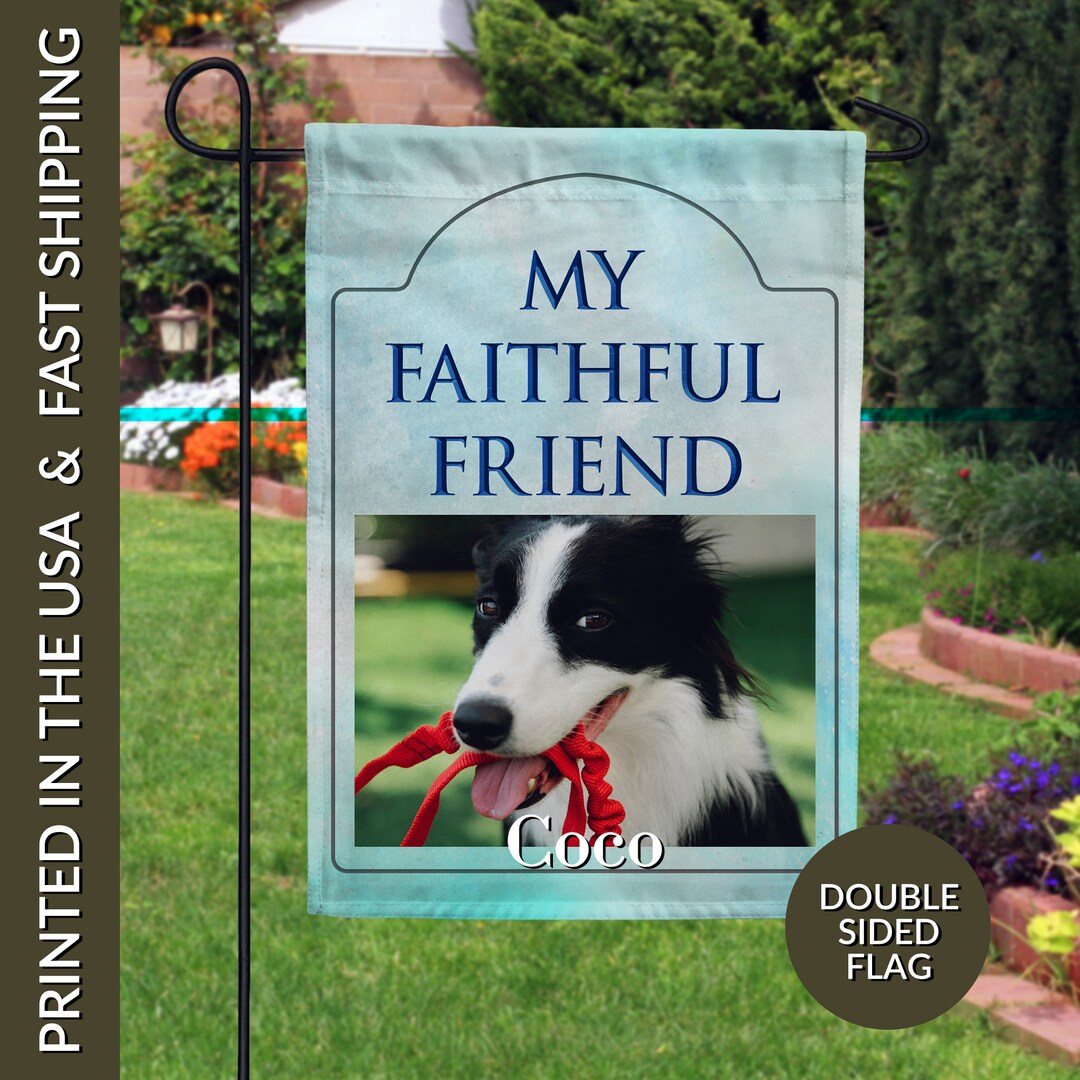Personalized Pet Garden Flag, Custom Pet Flag, Pet Memorial Garden Flag ...