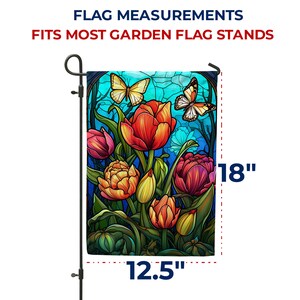 Hello Spring Tulips Garden Flag, Spring Garden Flag, Spring Flag ...
