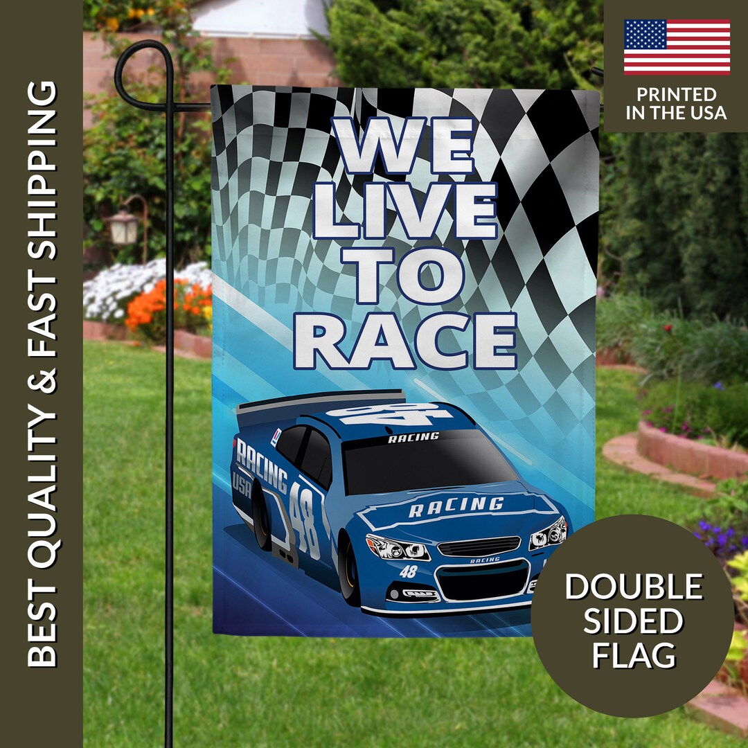 Car Racing Garden Flag, Car Racing Flag, Racing Car Flag, Sports Car ...