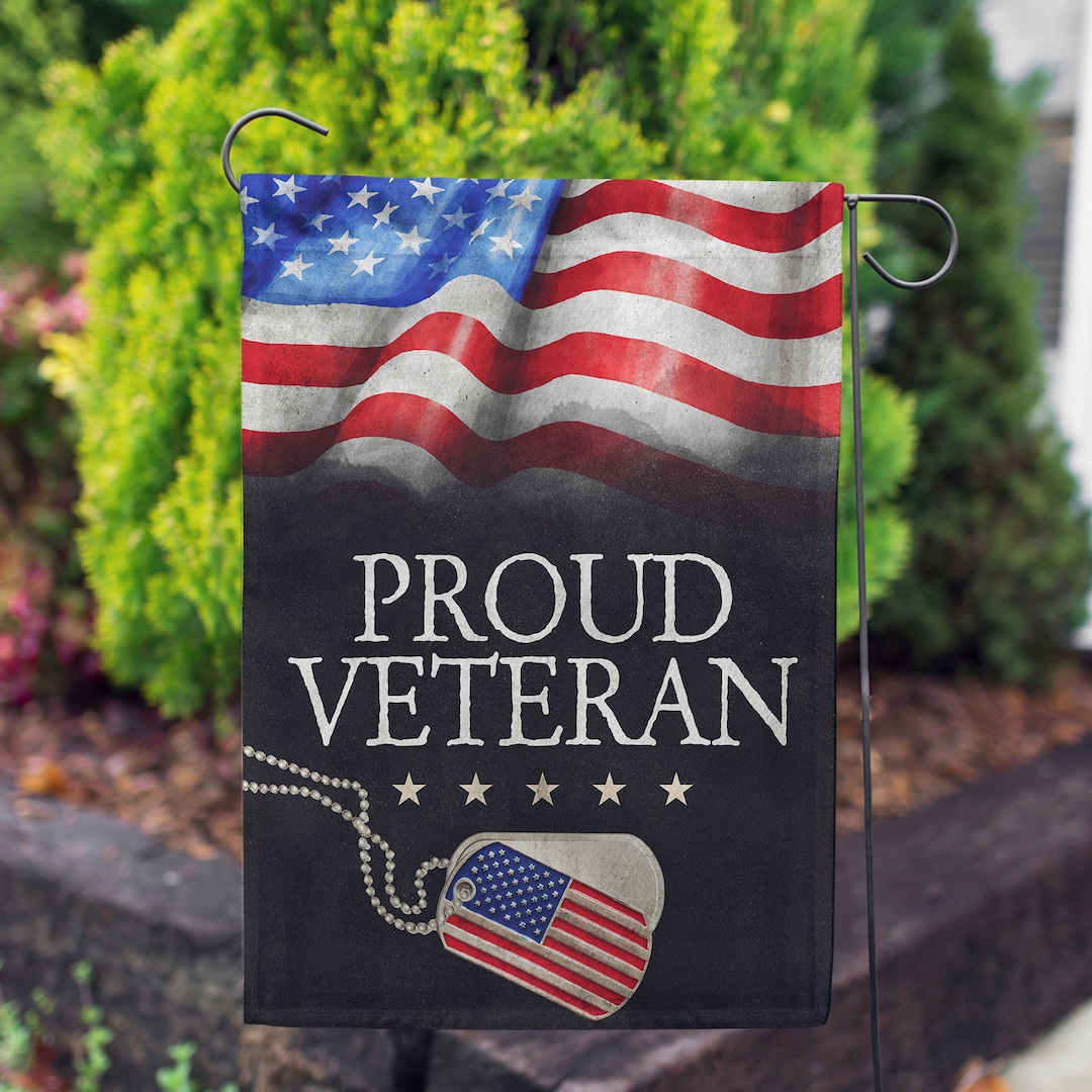 Proud Veteran Garden Flag, Remembrance Veteran Day Garden Flag ...