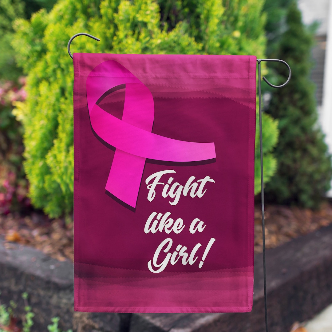 Breast Cancer Awareness Flag, Breast Cancer Awareness Ribbon Garden ...