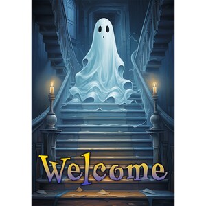 Ghost Garden Flag, Halloween Garden Flag, Ghost Halloween Garden Flag ...