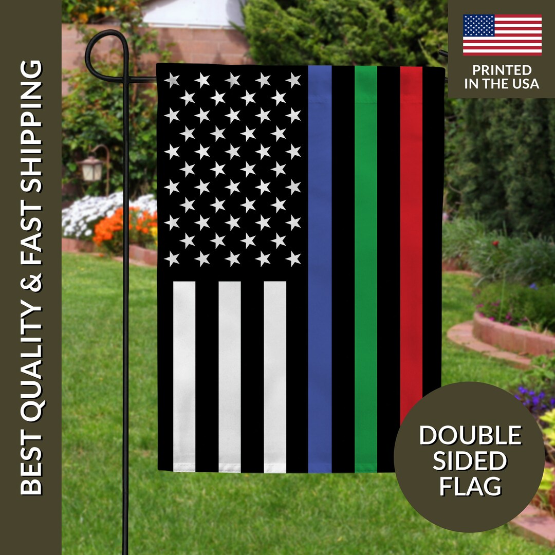 American Flag First Responders Thin Line Flag, First Responders Flag ...