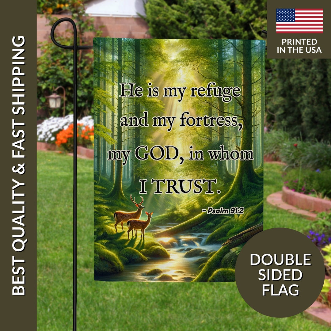 Bible Verse Garden Flag, Jesus Faith Flag, Bible Scripture Garden Flag ...