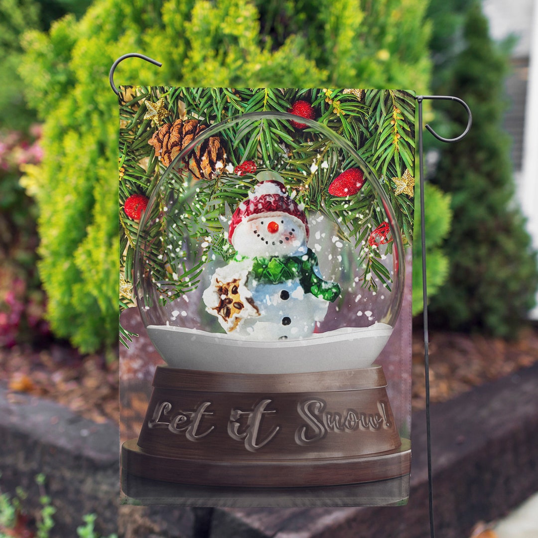 Christmas Snowman Garden Flag Winter Snowman Flag Snowman - Etsy