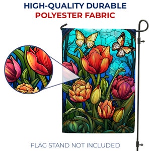 Hello Spring Tulips Garden Flag, Spring Garden Flag, Spring Flag ...