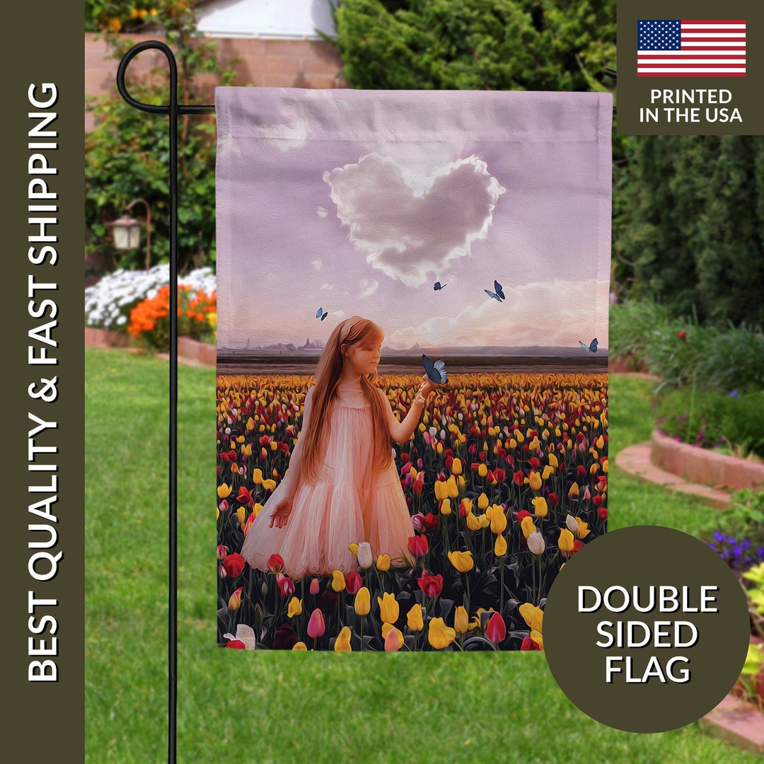 Butterflies Memorial Garden Flag, Cemetery Garden Flag, Memorial Flag ...