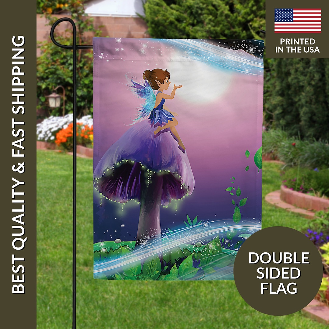 Magical Fairy Garden Flag, Enchanted Fairy Flag, Welcome to Our Fairy ...
