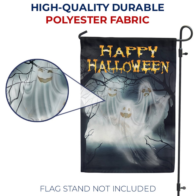 Halloween Ghost Flag Ghost Garden Flag Happy Halloween - Etsy