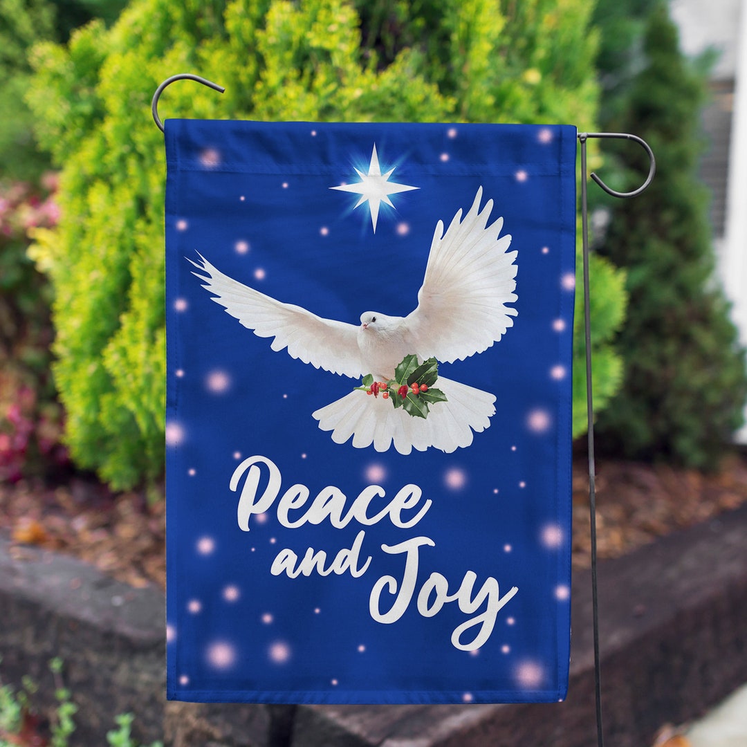 Peace and Joy Christmas Dove Flag, Christmas Peace Flag, Christmas ...
