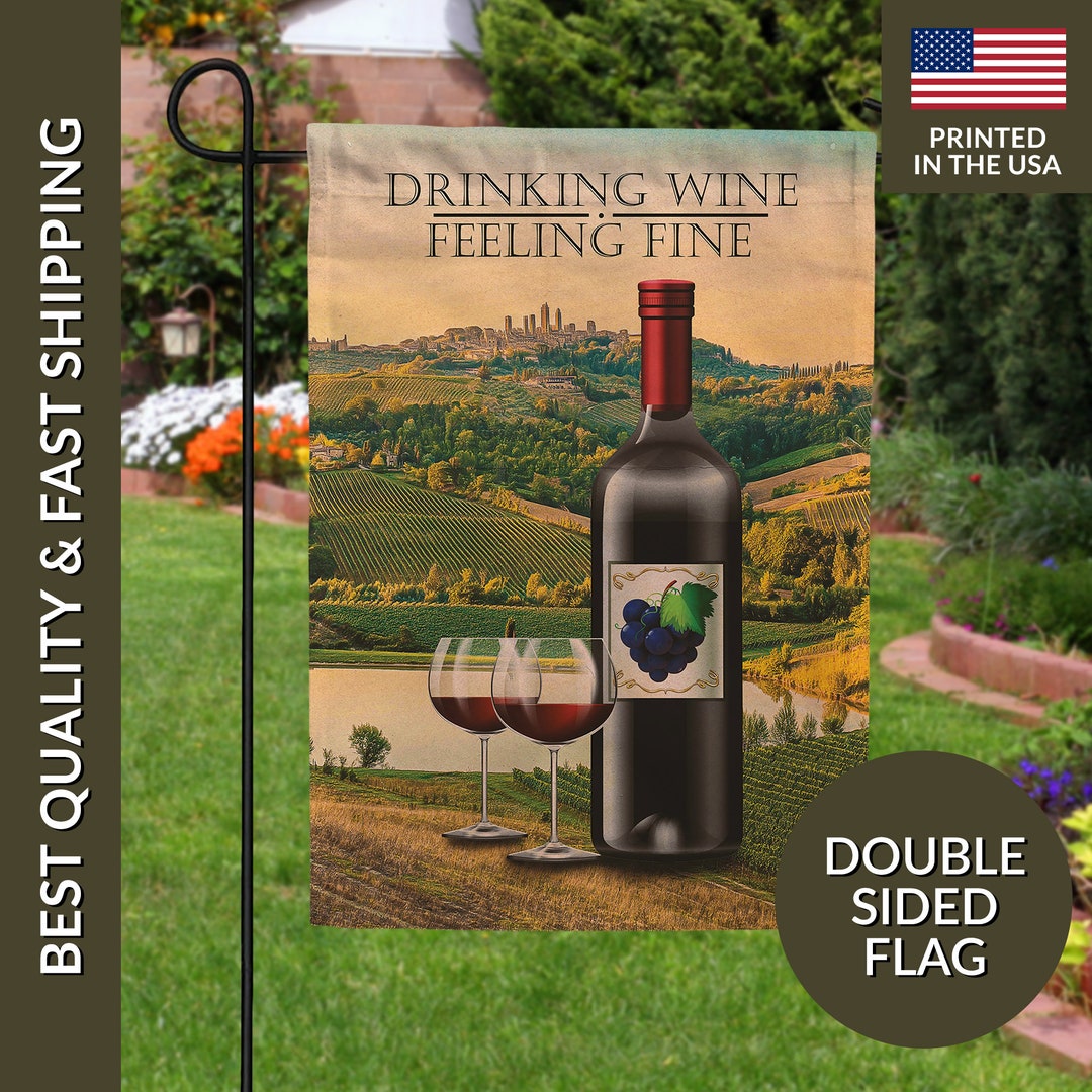 Wine Garden Flag, Wine Flag, Red Wine Flag, I Love Wine Flag, Wine ...