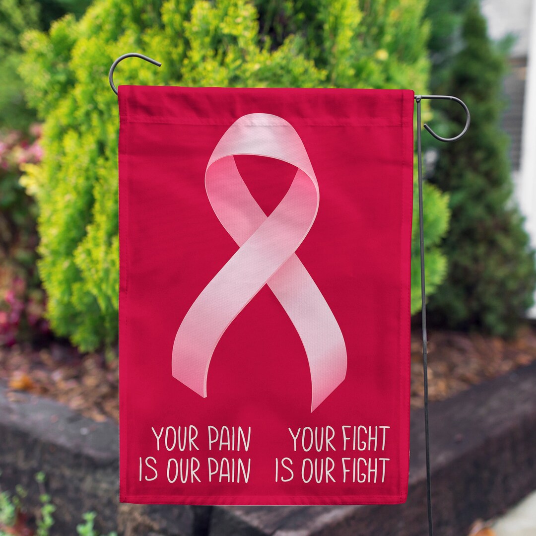 Breast Cancer Awareness Flag, Breast Cancer Awareness Ribbon Garden ...