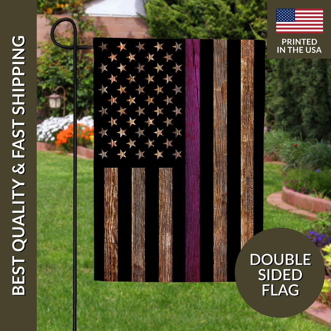 US Thin Purple Line Flag, Thin Purple Line Garden Flag, Thin Purple ...