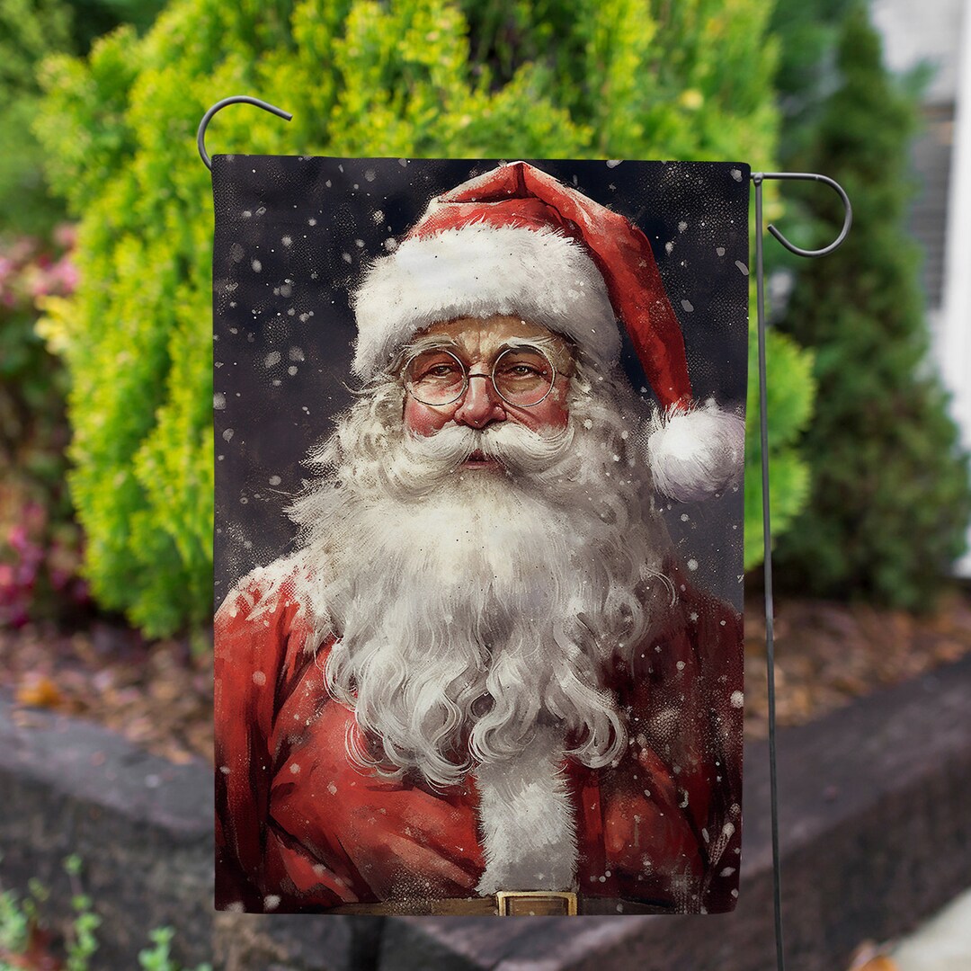 Jolly Old St. Nick Flag Santa Claus Christmas Garden Flag - Etsy